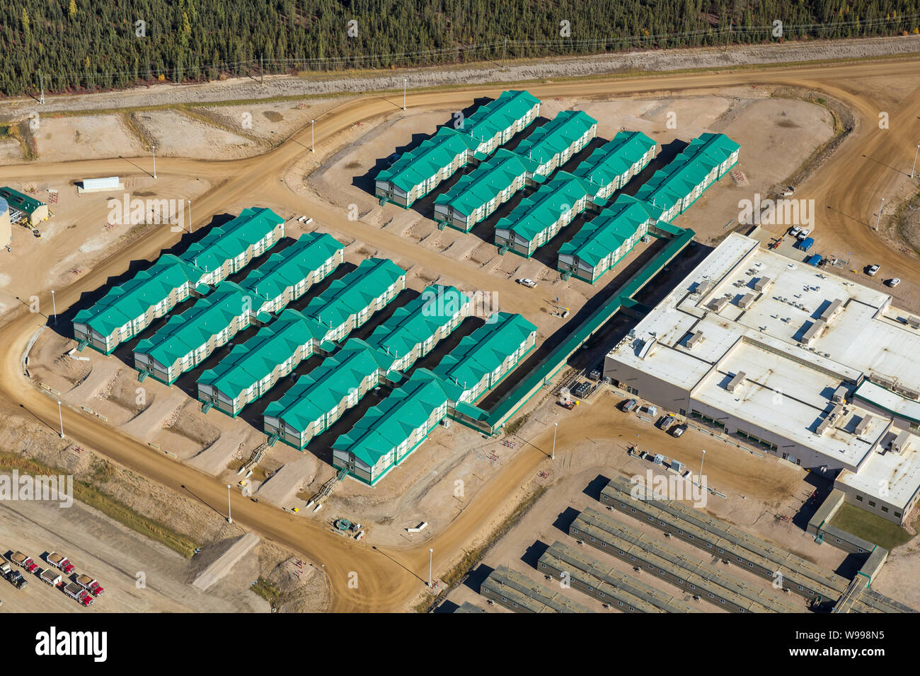 Housing or camp for Oil Sands workers situated at the Suncor Firebag ...