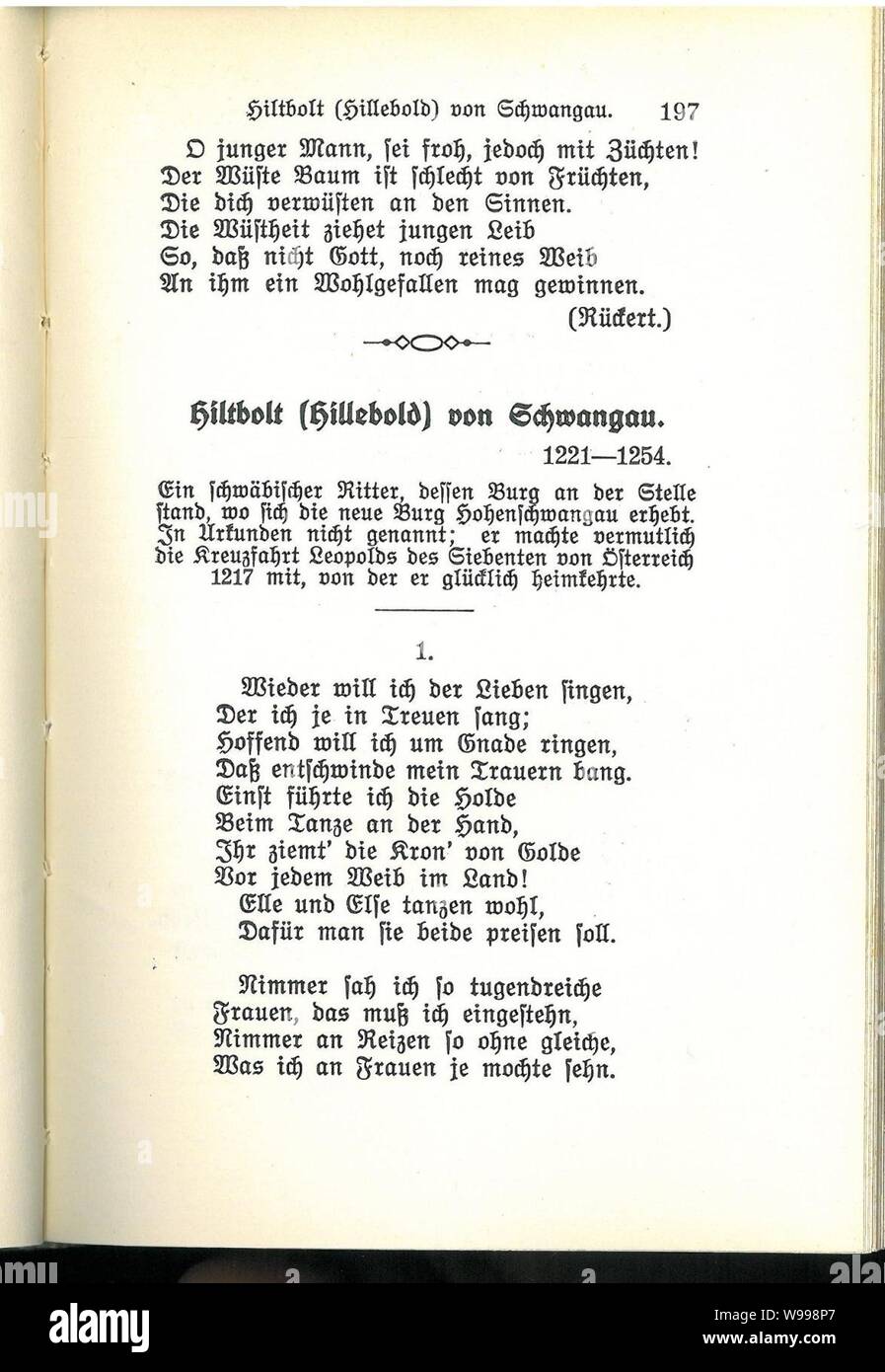 Deutscher Minnesang 197 Stock Photo - Alamy