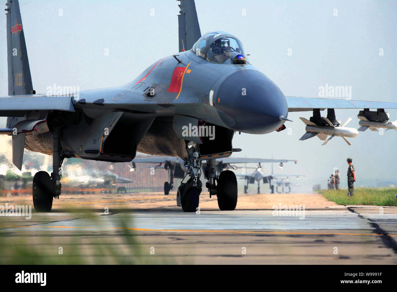 --File-- View of a J-11 jet fighter in Beijing, China, September 16 ...