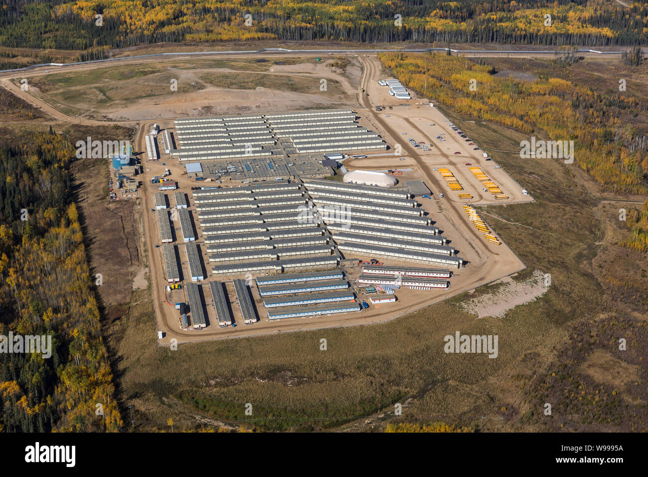 Oil sands camp Surmont regional residence Stock Photo - Alamy