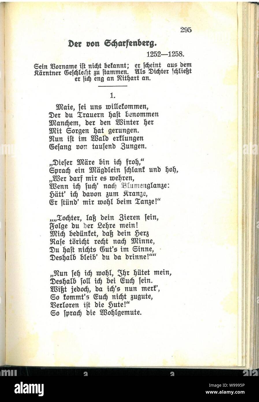 Deutscher Minnesang 295 Stock Photo - Alamy