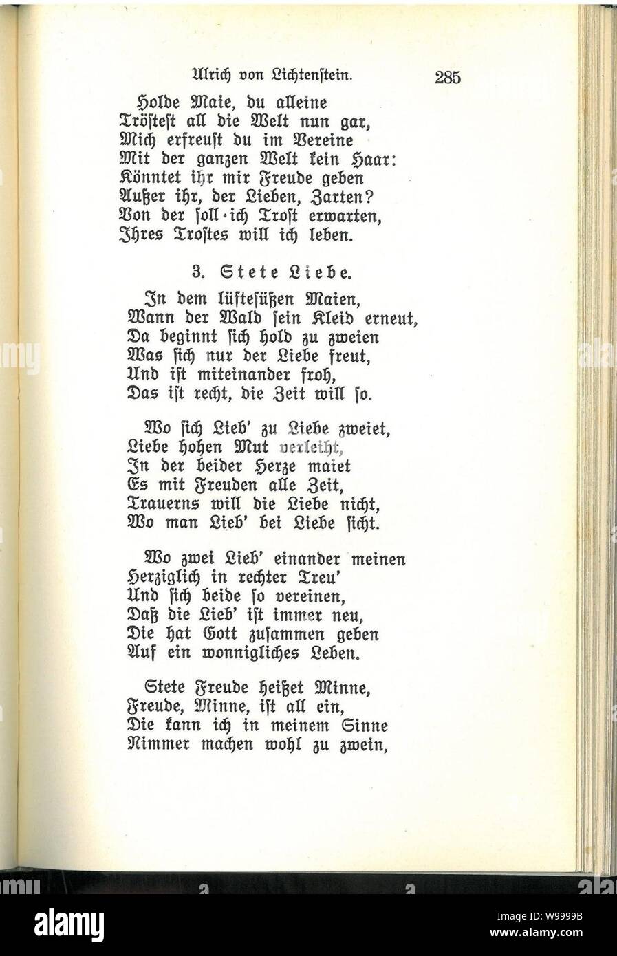 Deutscher Minnesang 285 Stock Photo - Alamy
