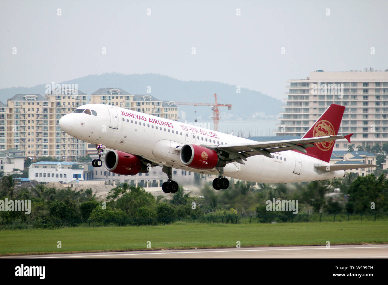 --FILE--An Airbus A320 jet plane of Juneyao Airlines takes off at the ...