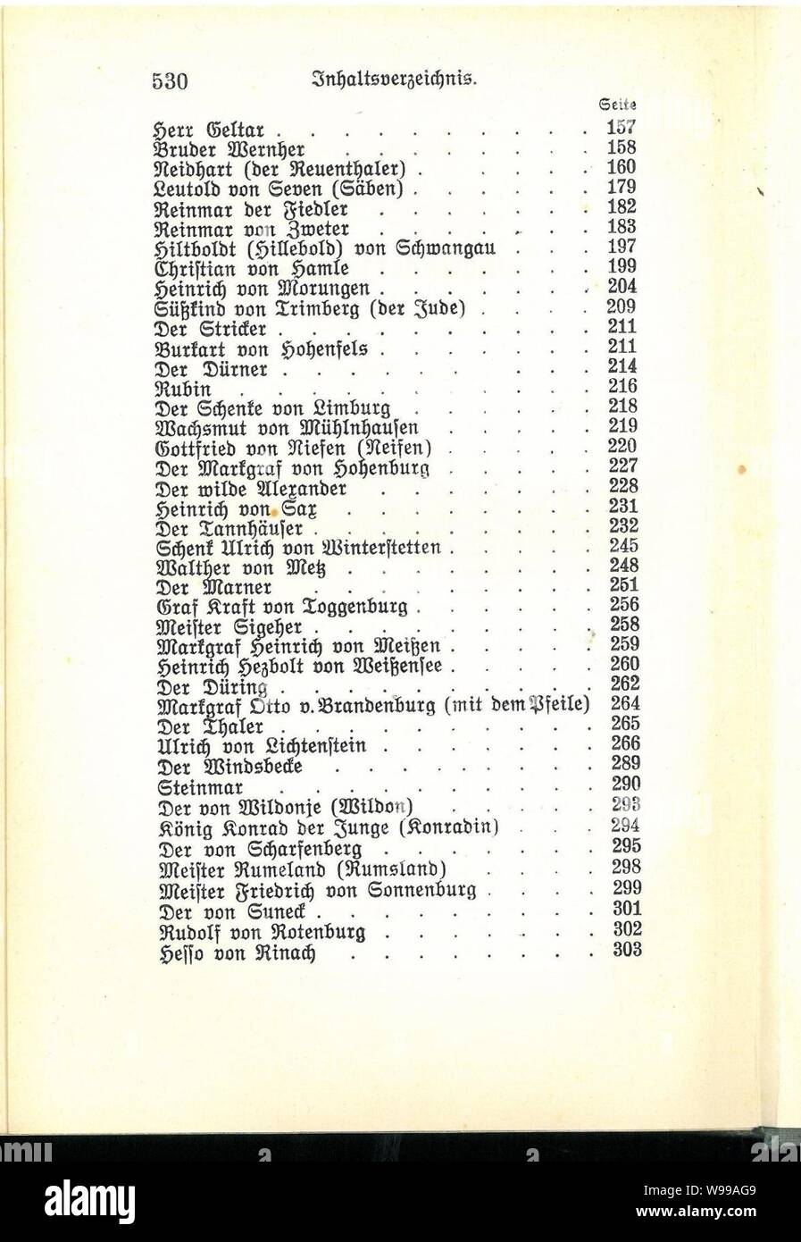 Deutscher Minnesang 530 Stock Photo - Alamy