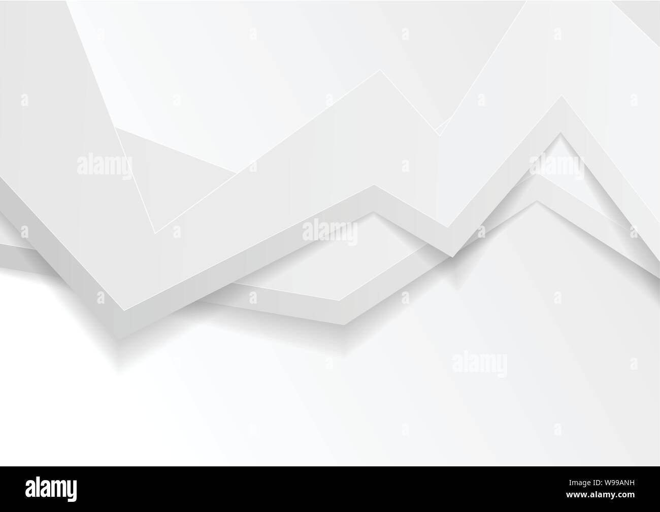 White grey abstract 3d geometric background. Vector tech design Stock ...