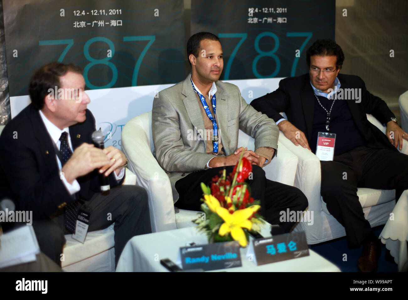 (From left) Chief Engineer Pilot Captain Randy Neville, Bertrand-Marc ...