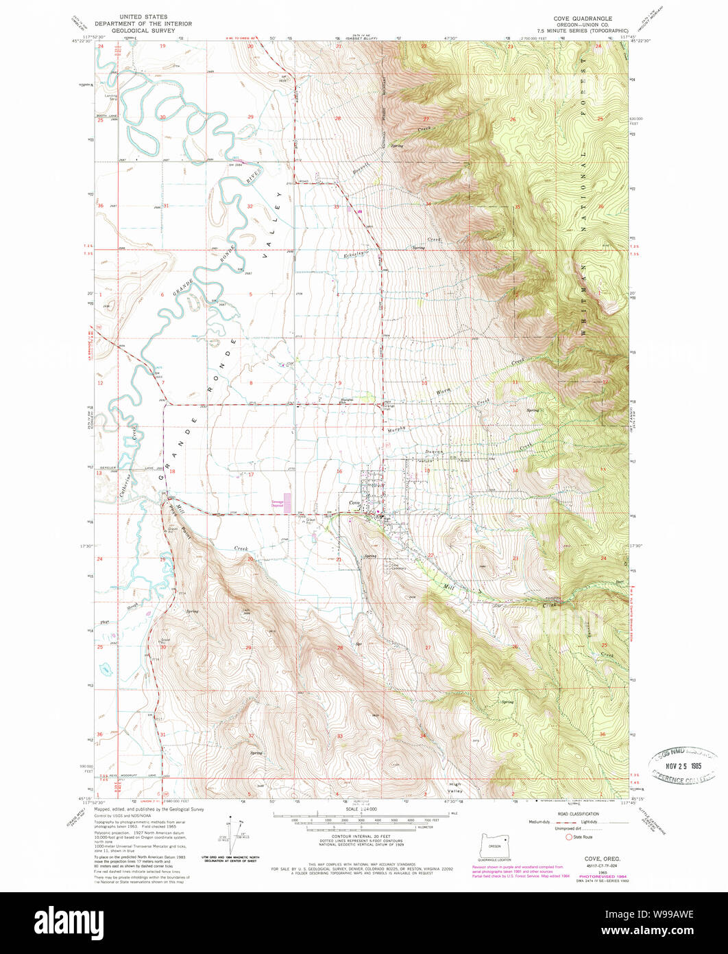 Map of cove oregon hi-res stock photography and images - Alamy