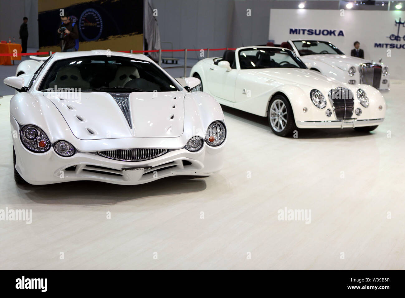 Mitsuoka cars are seen on display during the 2011 China Beijing ...