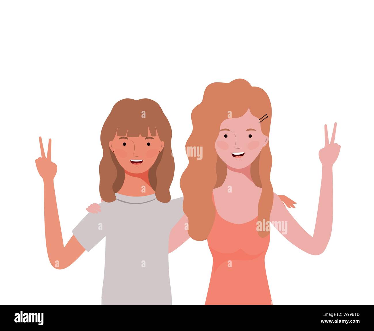young women on white background Stock Vector Image & Art - Alamy