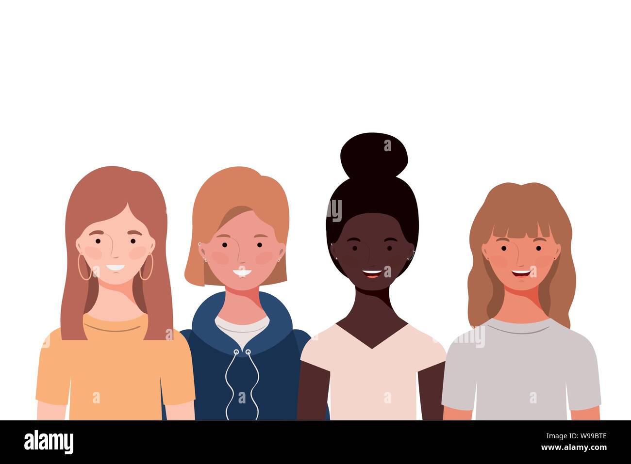 young women on white background Stock Vector Image & Art - Alamy
