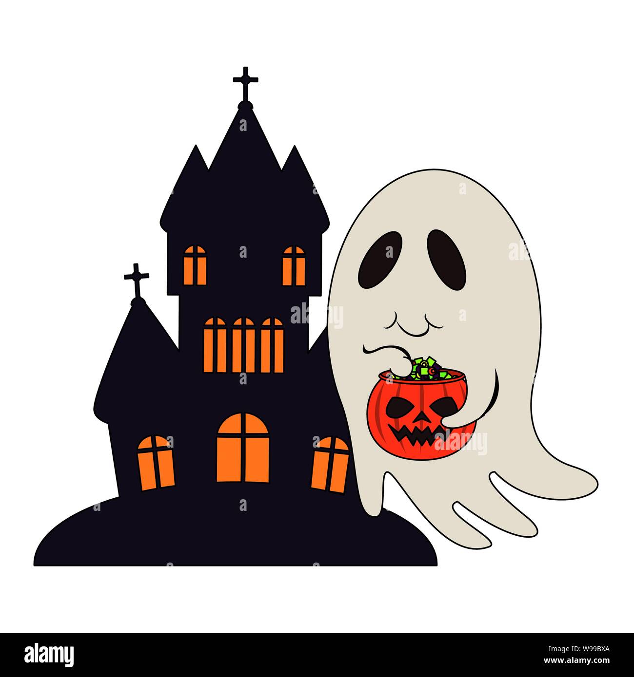 halloween october scary celebration cartoon Stock Vector Image & Art ...
