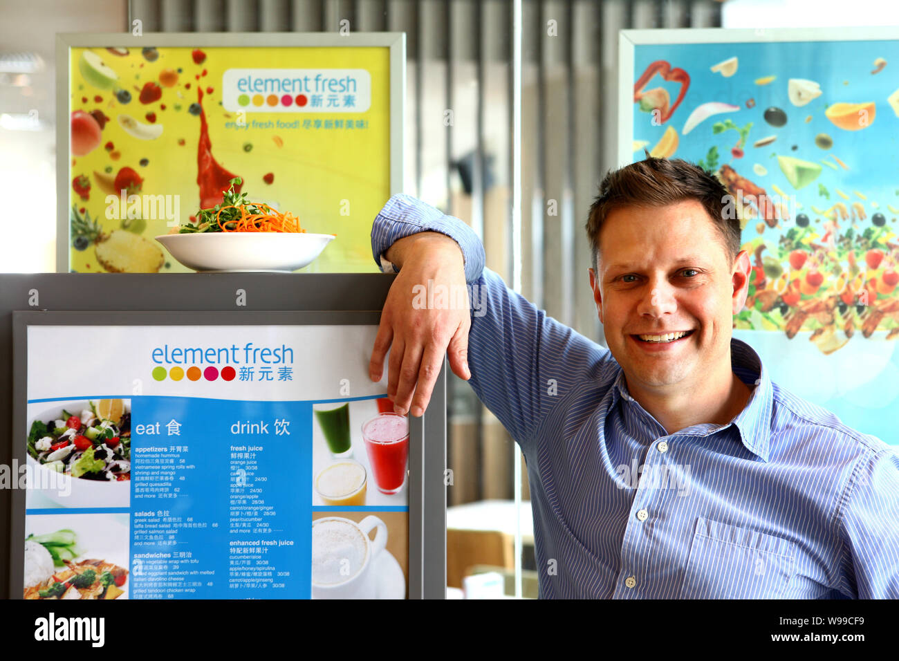 --File--Scott Minoie, Founder and CEO of Element Fresh, poses at a ...