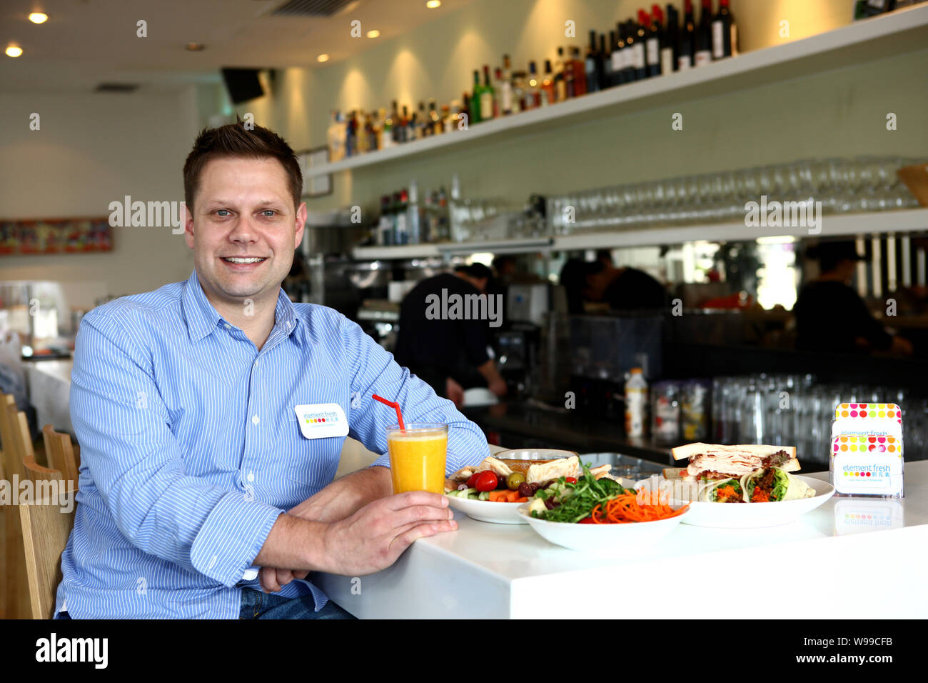 --File--Scott Minoie, Founder and CEO of Element Fresh, poses at a ...