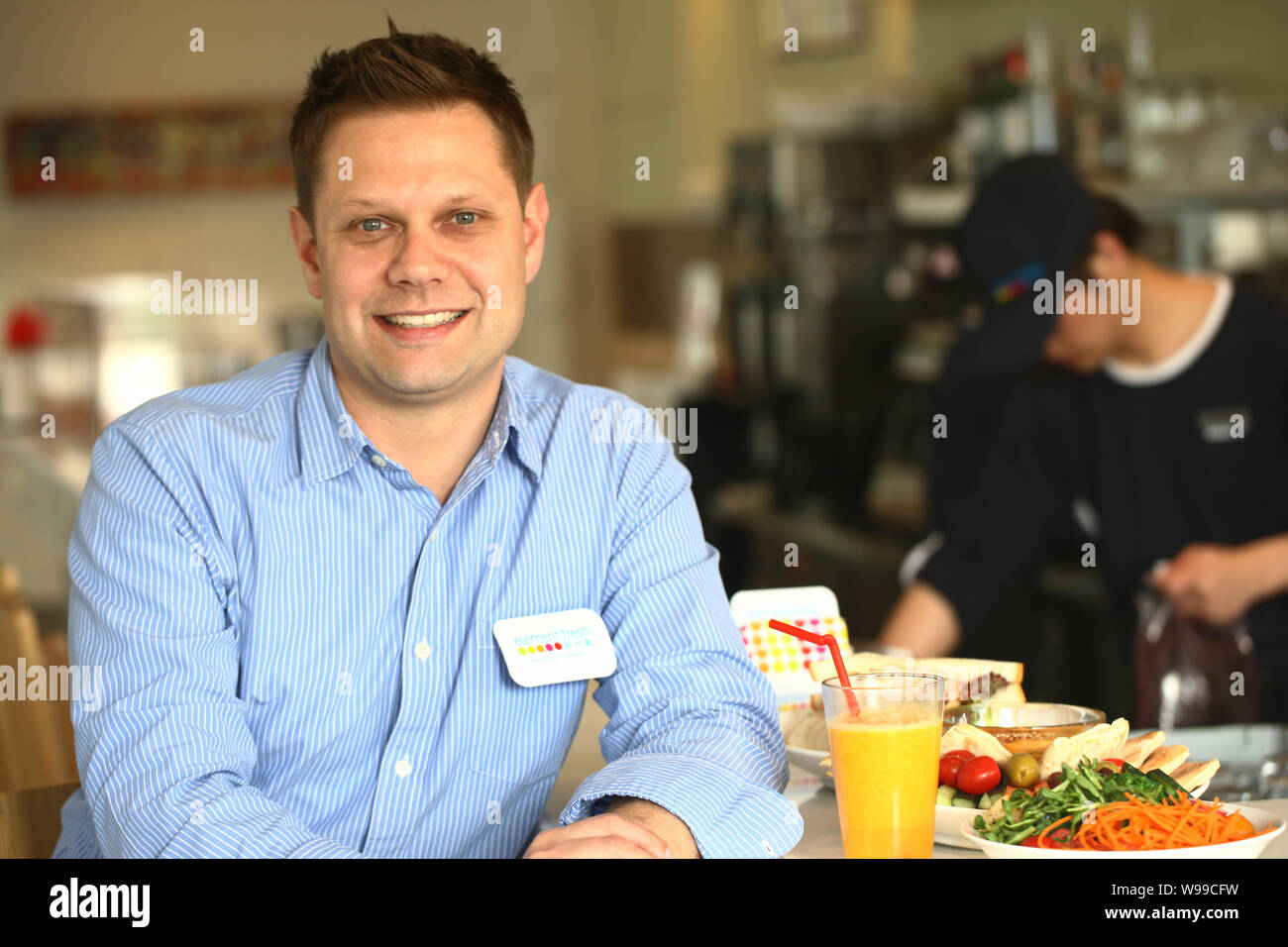 --File--Scott Minoie, Founder and CEO of Element Fresh, poses at a ...