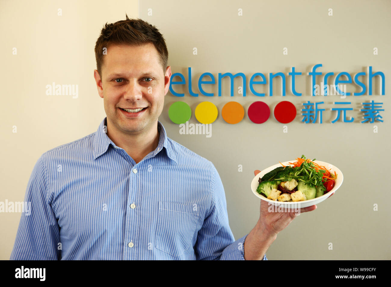 --File--Scott Minoie, Founder and CEO of Element Fresh, poses at a ...
