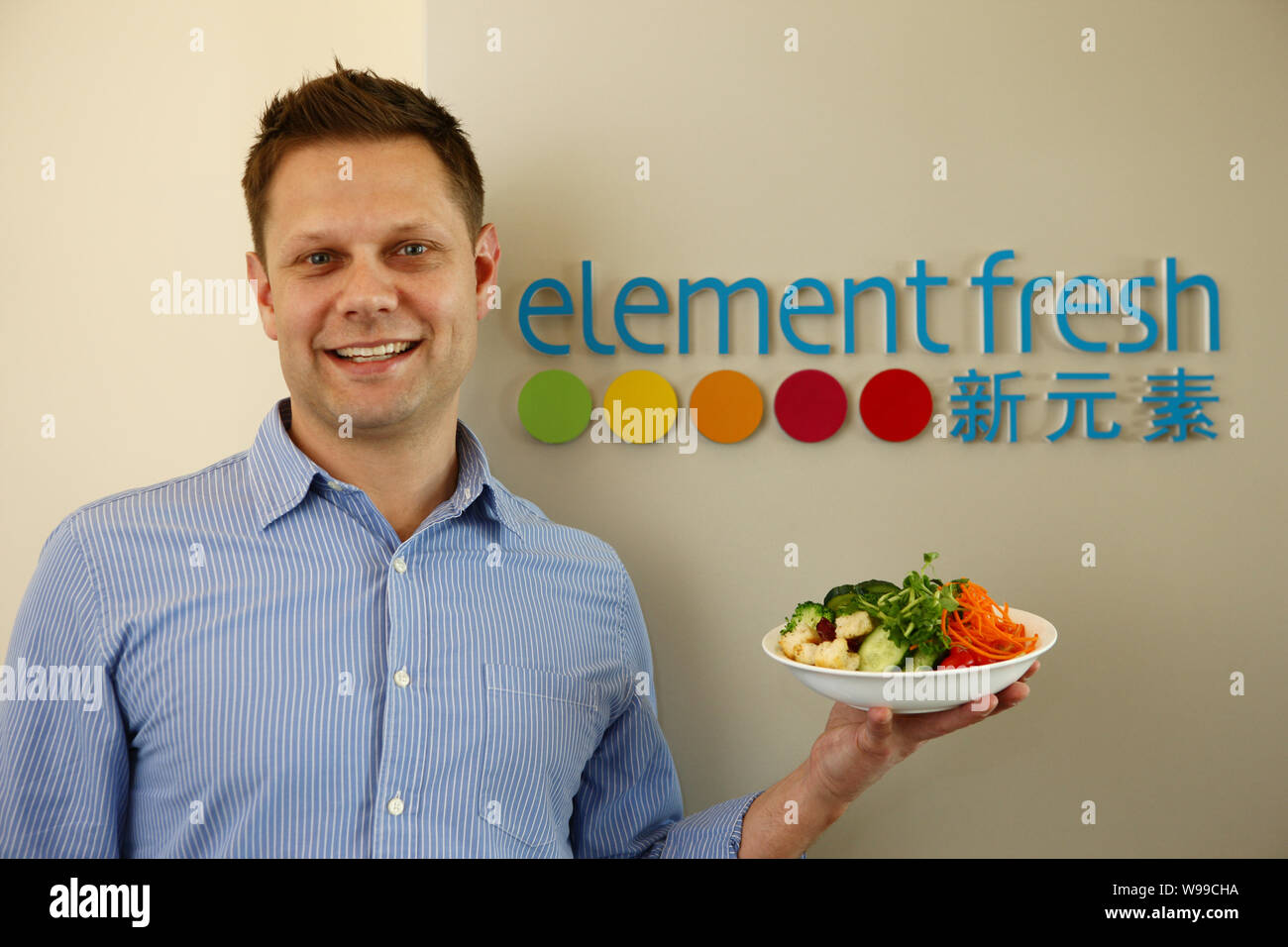 --File--Scott Minoie, Founder and CEO of Element Fresh, poses at a ...