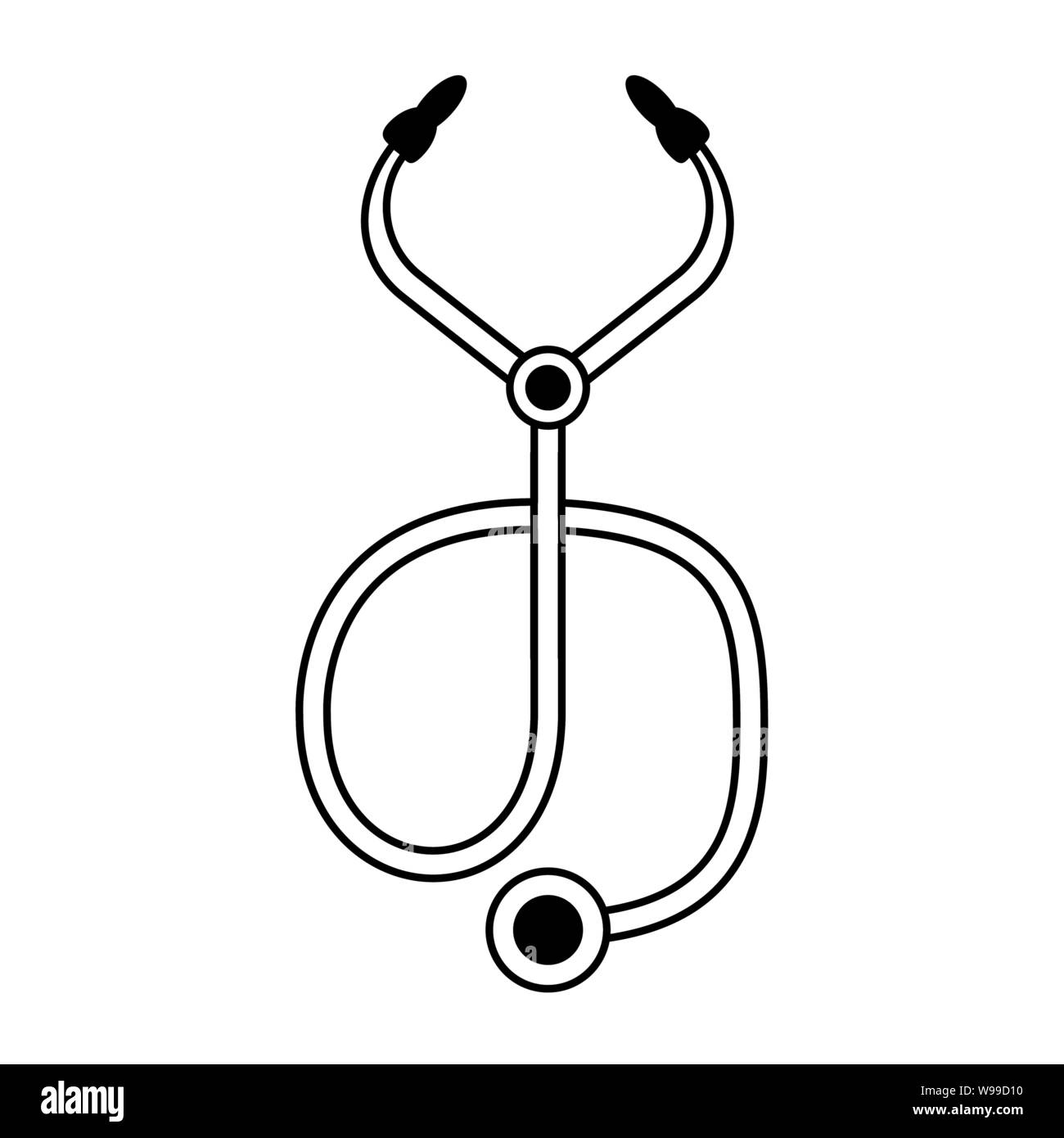 Stethoscope Coloring Page