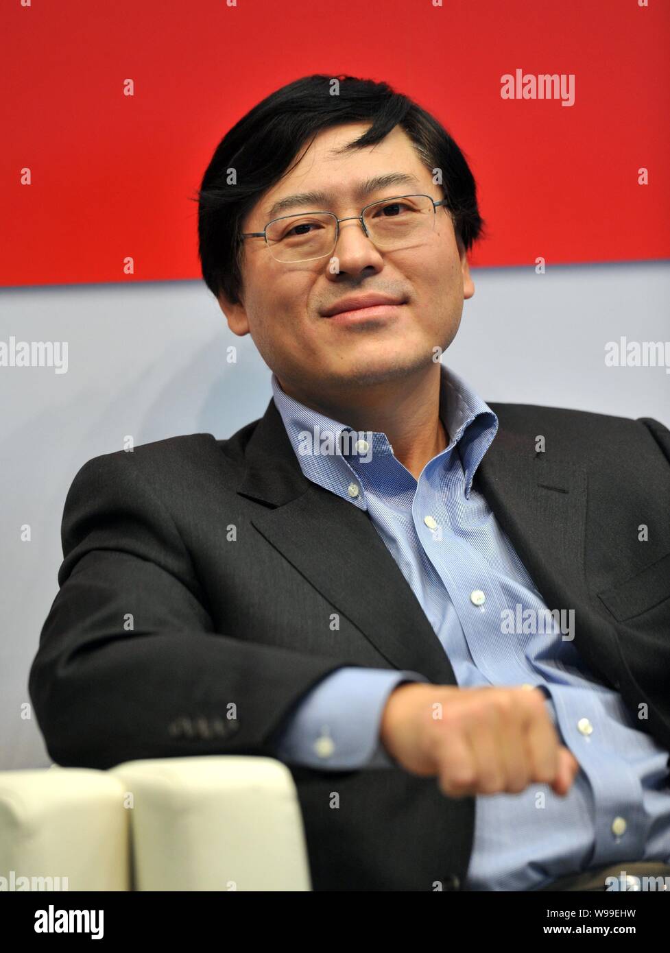 Yang Yuanqing, chairman and CEO of Lenovo is pictured at a press ...