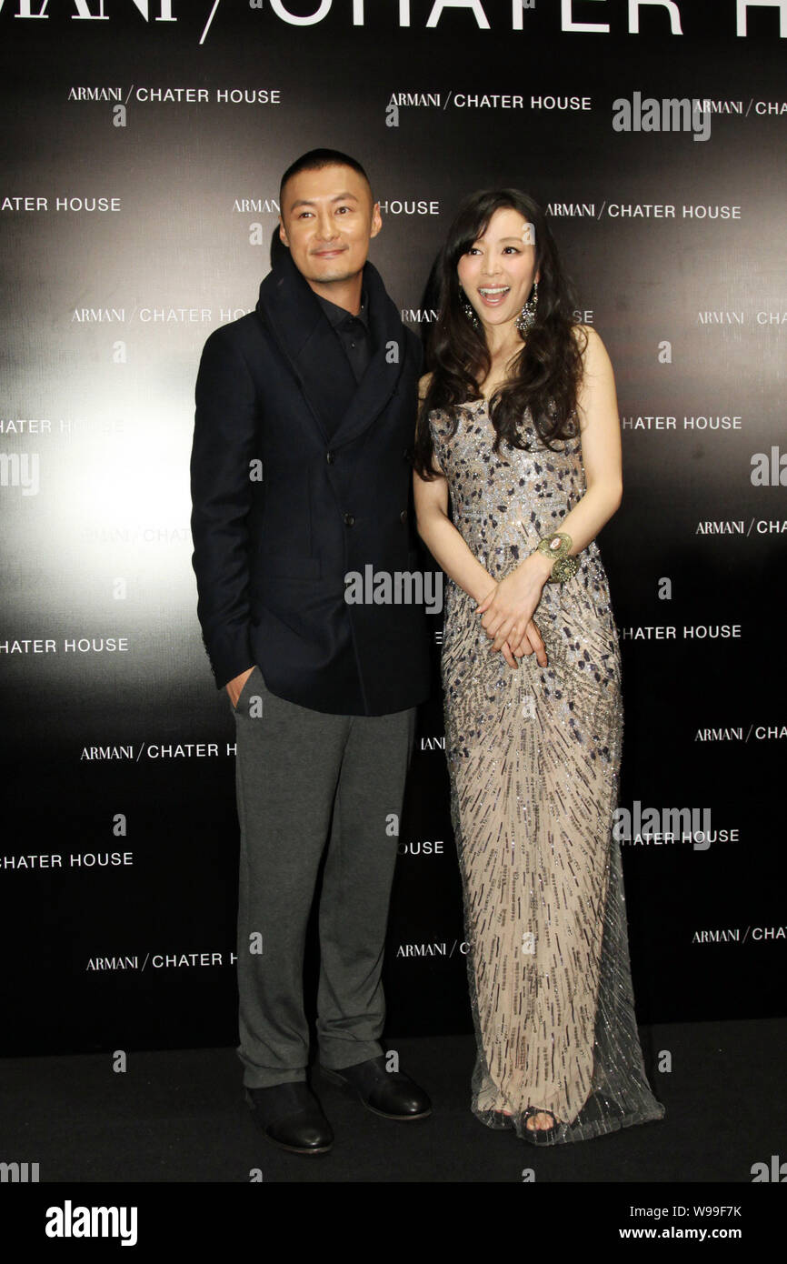 Chinese actress Zhang Jingchu and Hong Kong actor Shawn Yue attend the ...