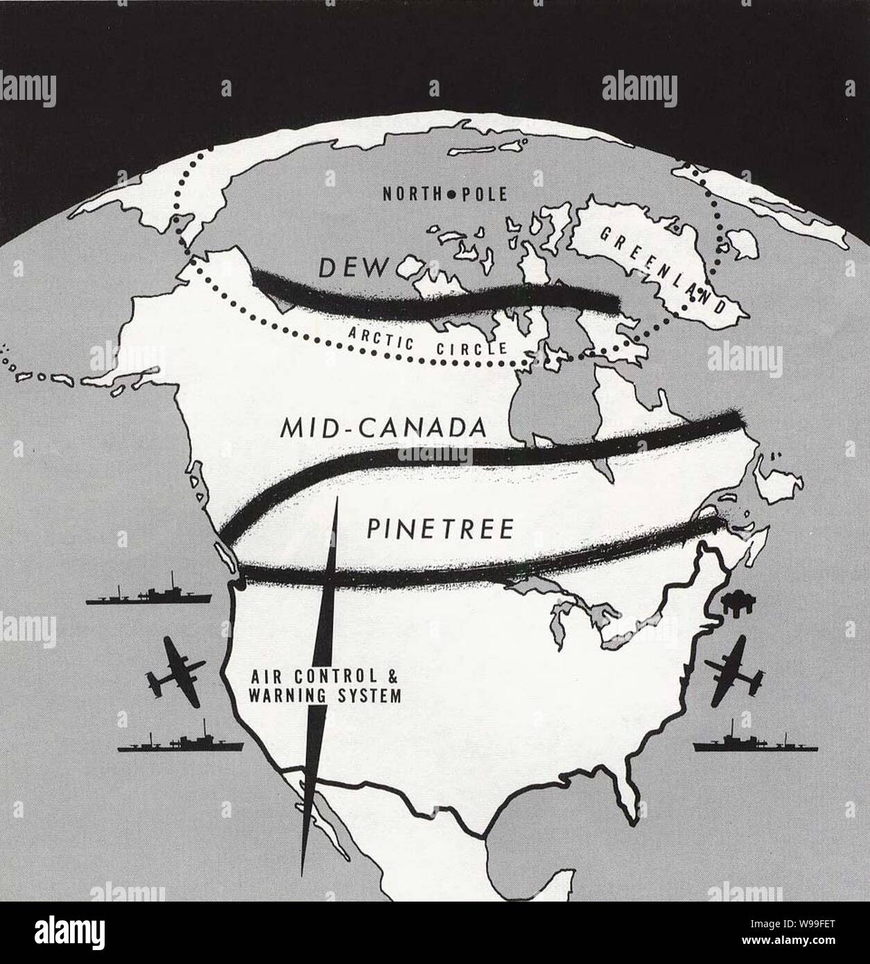 Dew line 1960 Stock Photo - Alamy