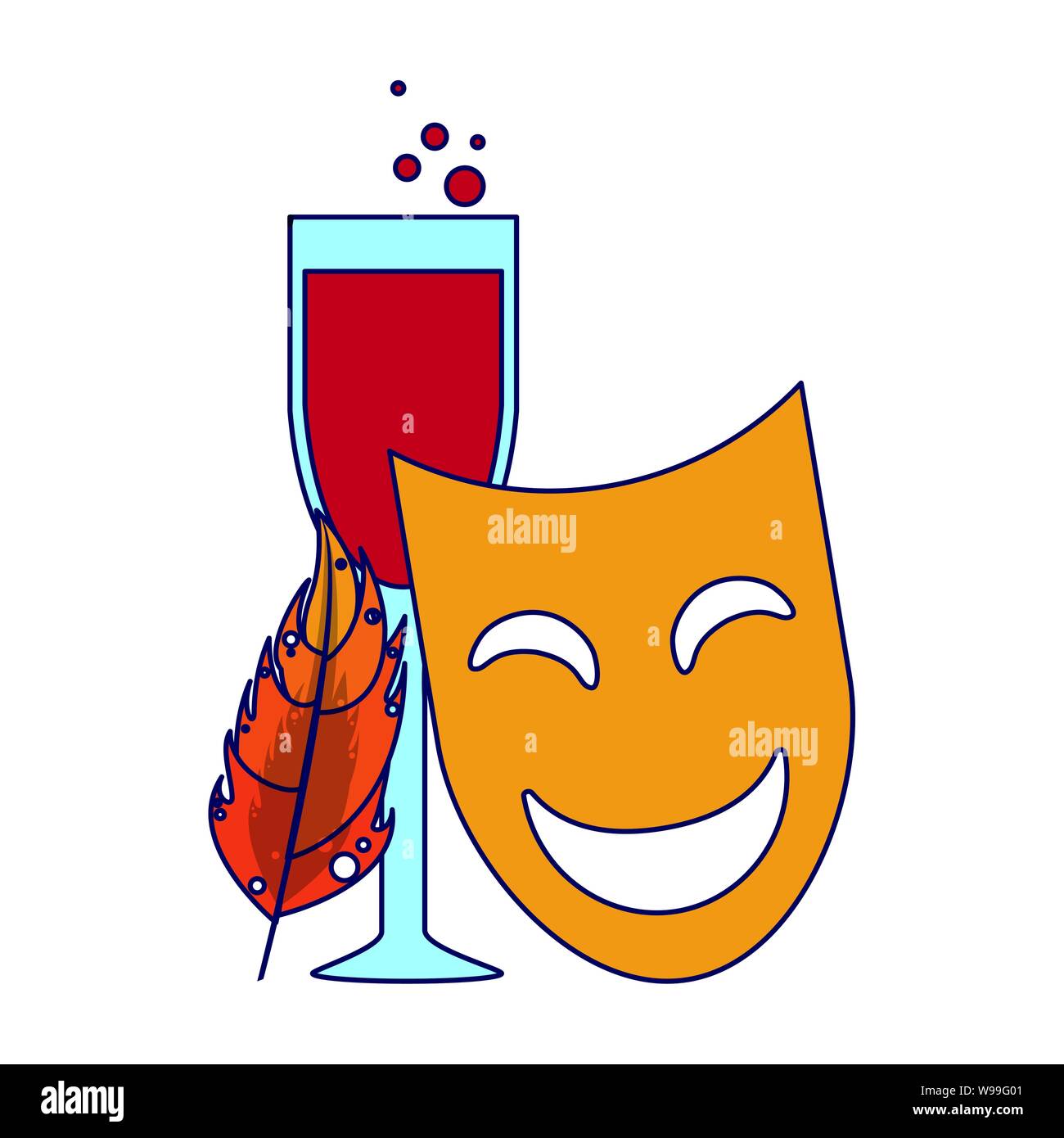 party mask festive celebration cartoon Stock Vector Image & Art - Alamy