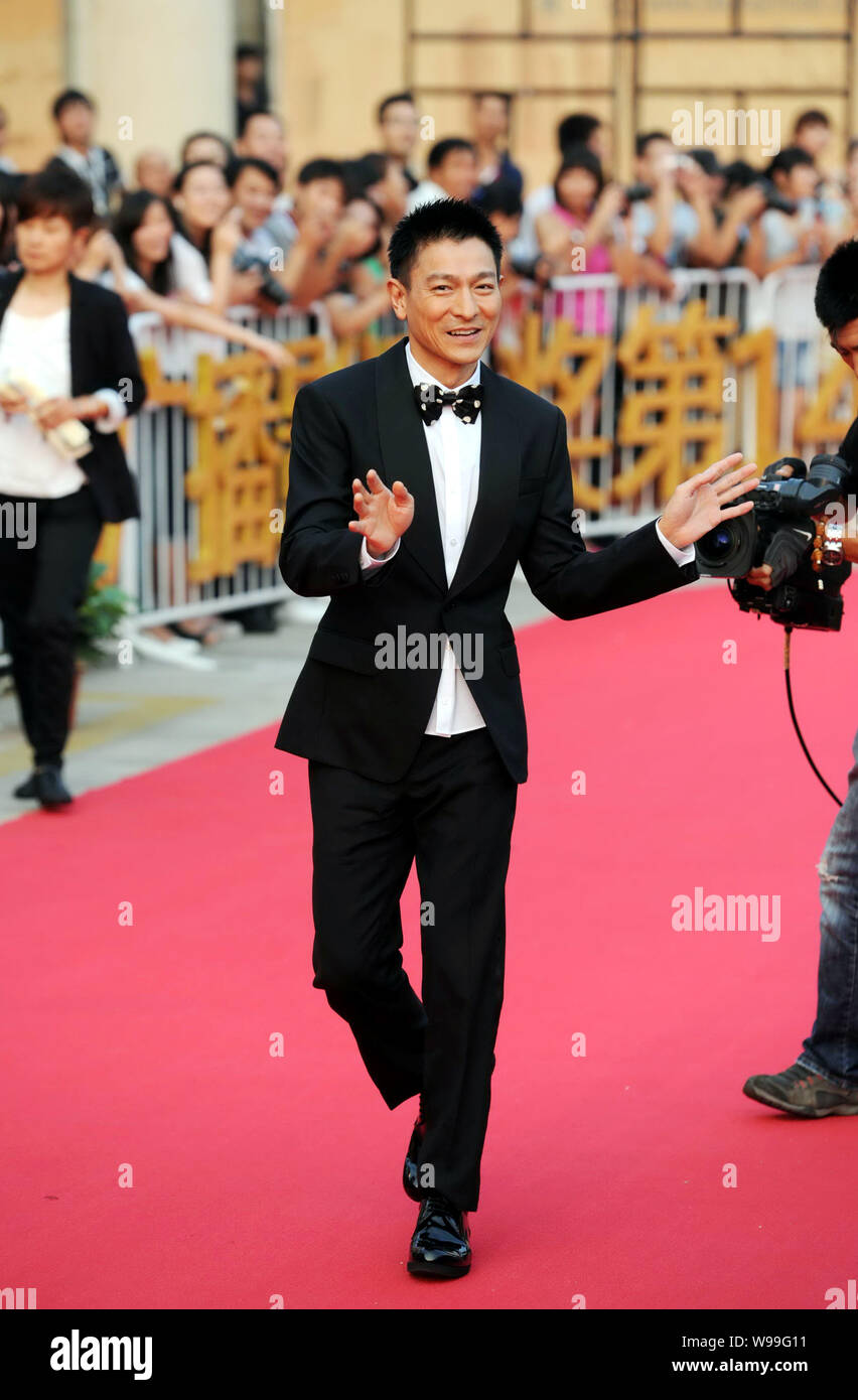 Hong Kong singer and actor Andy Lau is pictured on the red carpet prior ...