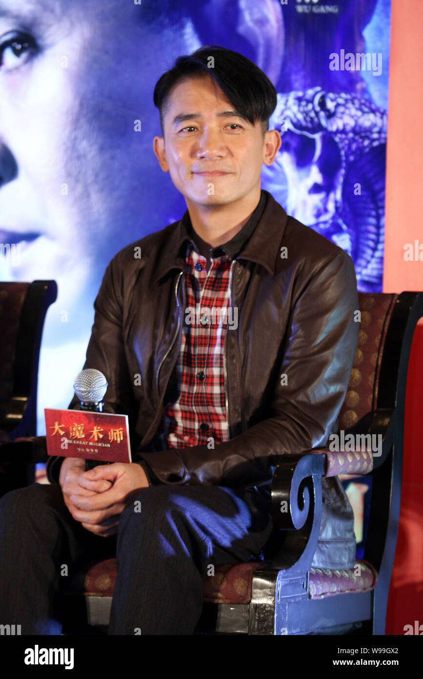 Hong Kong actor Tony Leung attends a press conference for the film, The ...