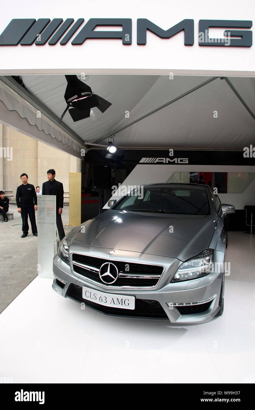 A Mercedes-Benz CLS 63 AMG is seen on display during the Top Marques ...