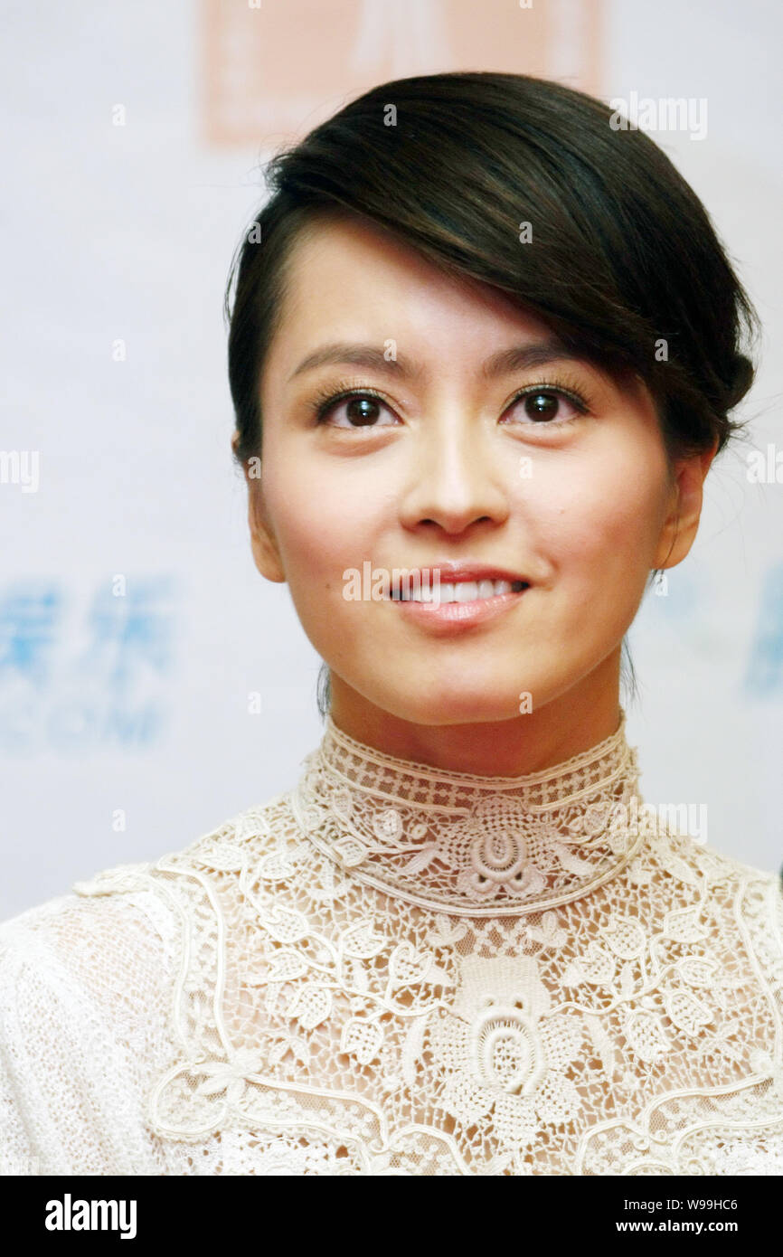 Hong Kong singer and actress Gigi Leung attends a press conference ...