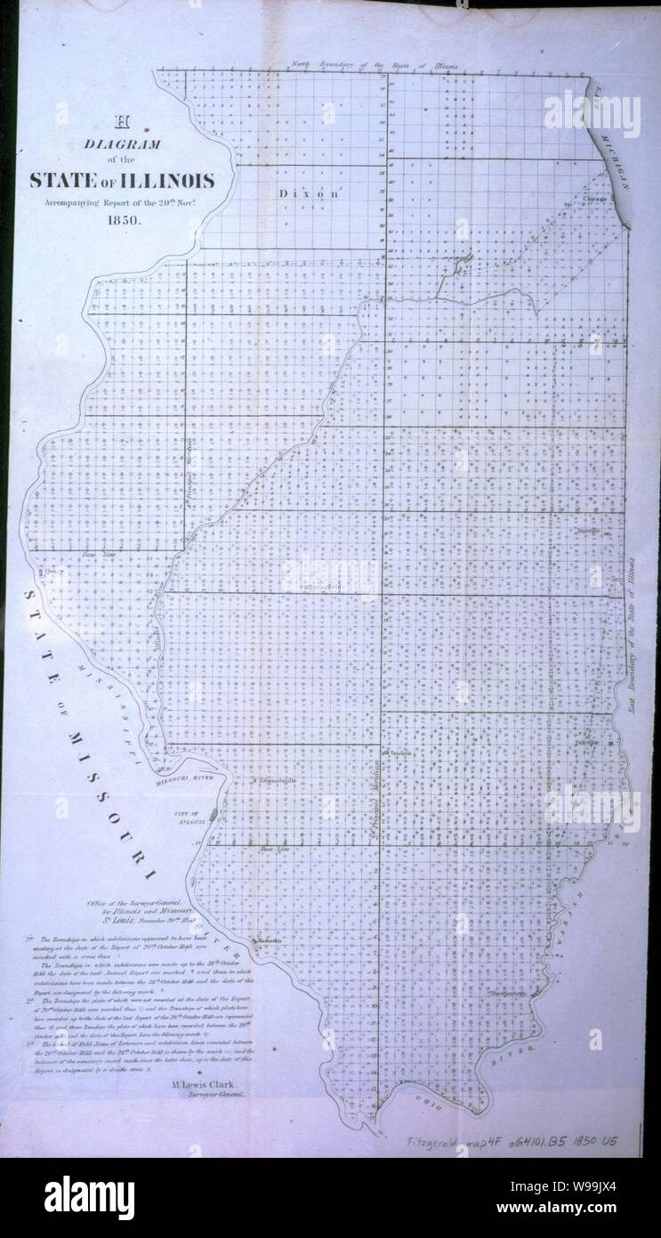 Diagram of the state of Illinois Stock Photo - Alamy
