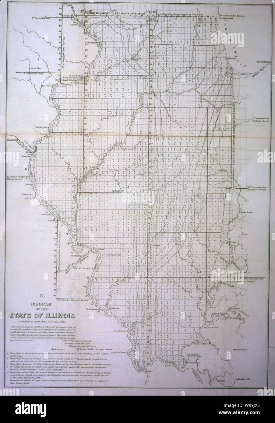 Diagram of the state of Illinois Stock Photo - Alamy