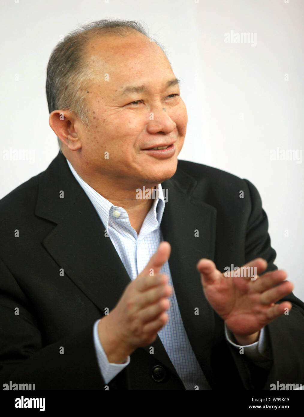 Hong Kong film director John Woo is pictured during an interview in ...