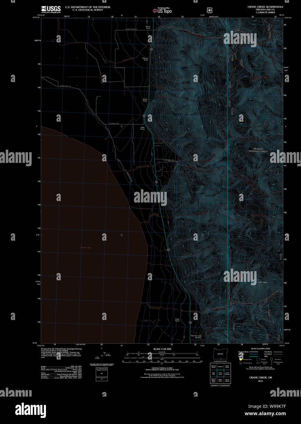 Map of crane oregon hi-res stock photography and images - Alamy