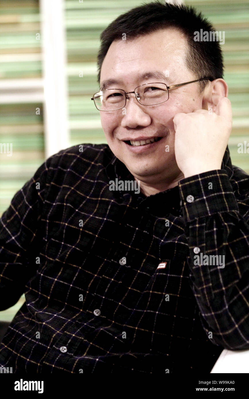 During interview for the magazine hi-res stock photography and images ...