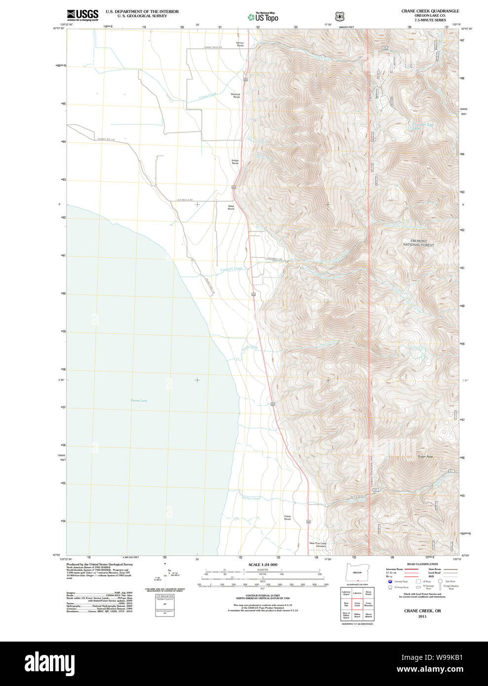 Crane oregon map hi-res stock photography and images - Alamy