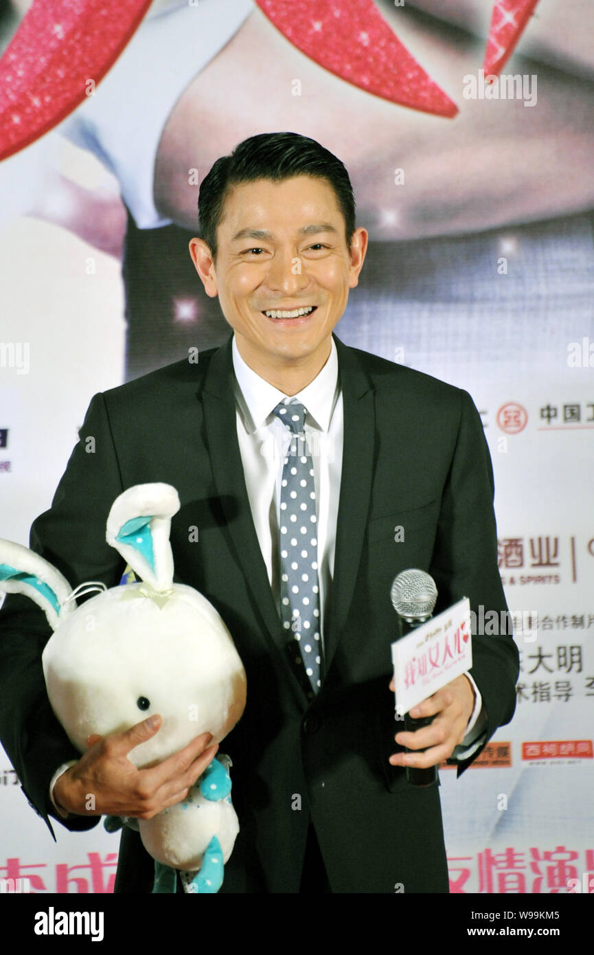 Hong Kong singer and actor Andy Lau attends a press conference to ...