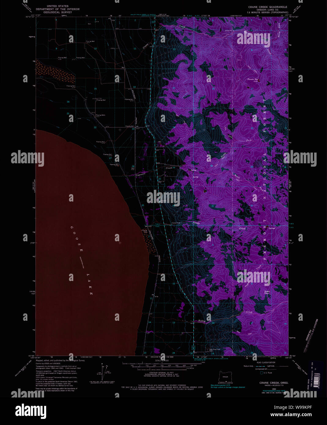 Map of crane oregon hi-res stock photography and images - Alamy