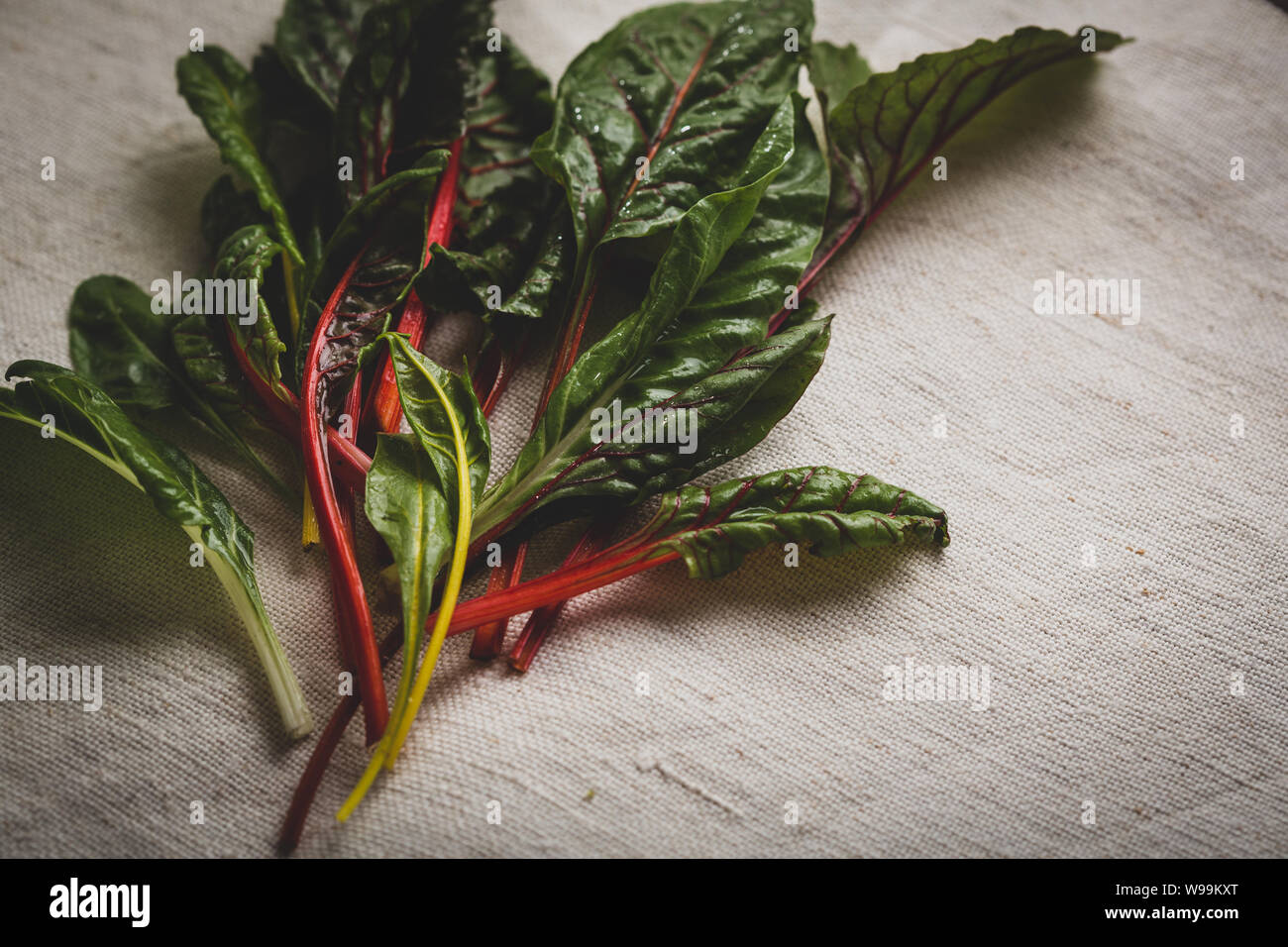 Fresh swiss chard leaves Stock Photo - Alamy
