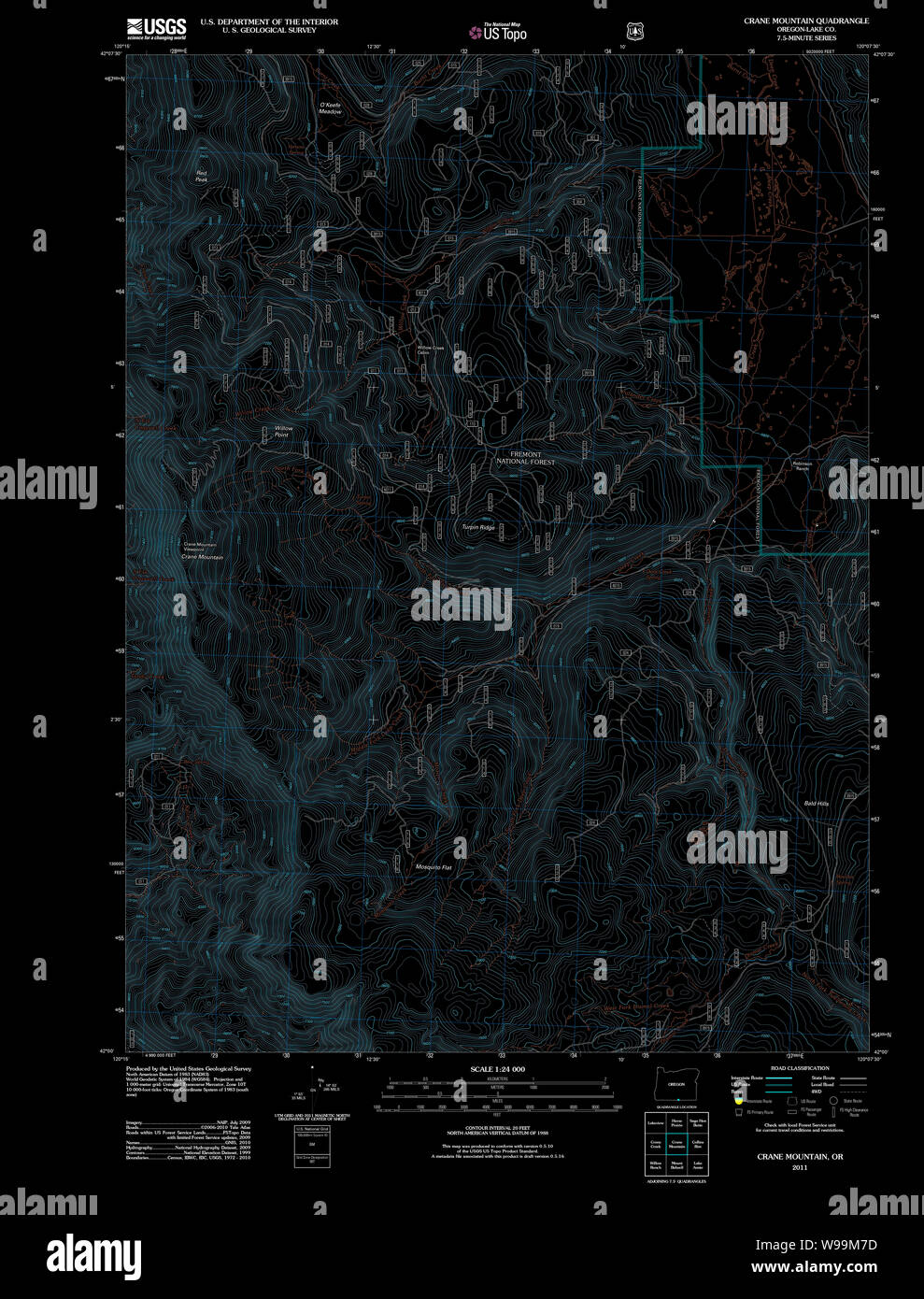 Map of crane oregon hi-res stock photography and images - Alamy