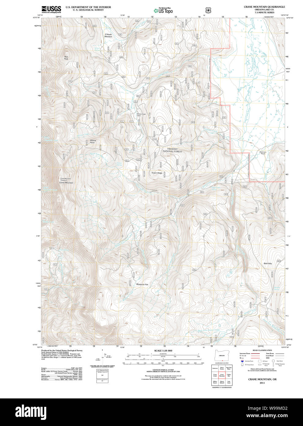 Map of crane oregon hi-res stock photography and images - Alamy