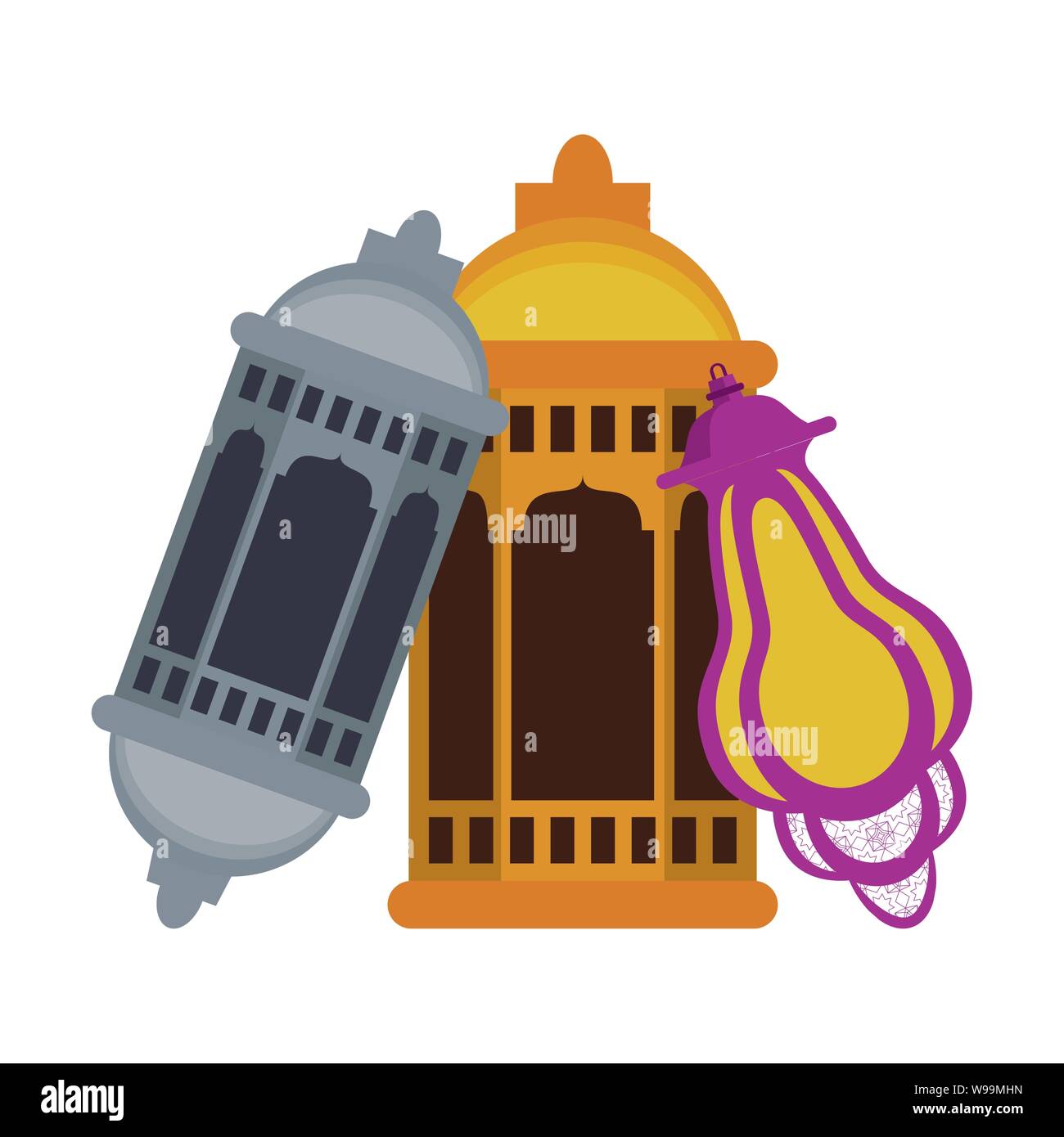 lanterns decoration festival lamps cartoon Stock Vector Image & Art - Alamy