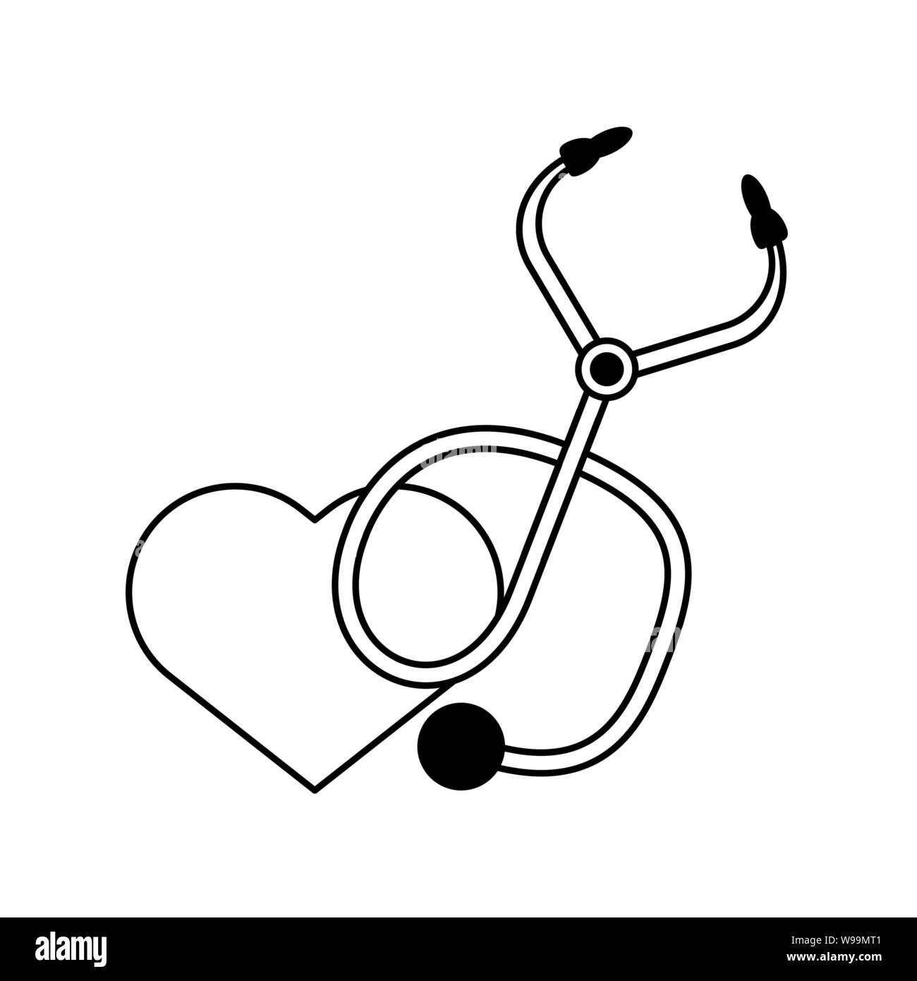 healthcare medical healthy concept cartoon in black and white Stock ...