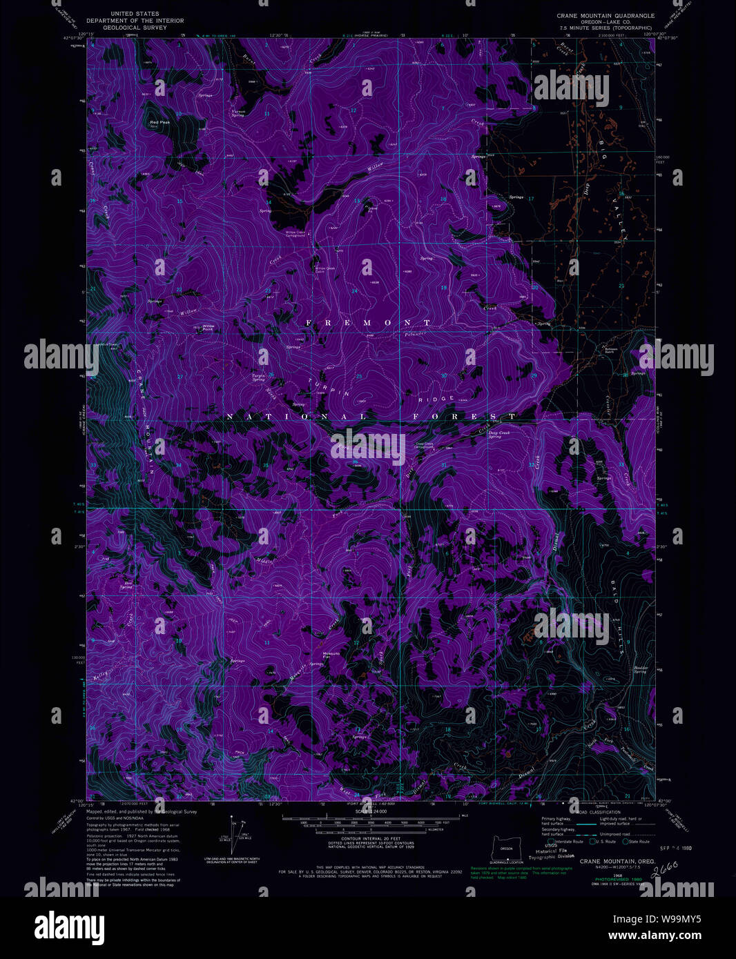 Map of crane oregon hi-res stock photography and images - Alamy