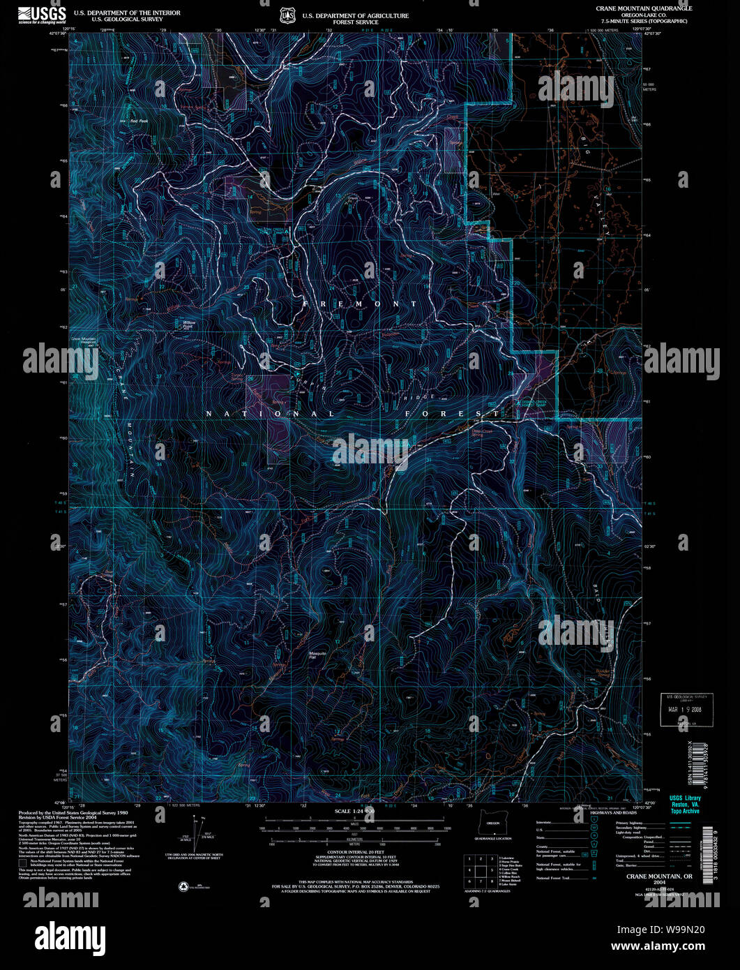 Map of crane oregon hi-res stock photography and images - Alamy