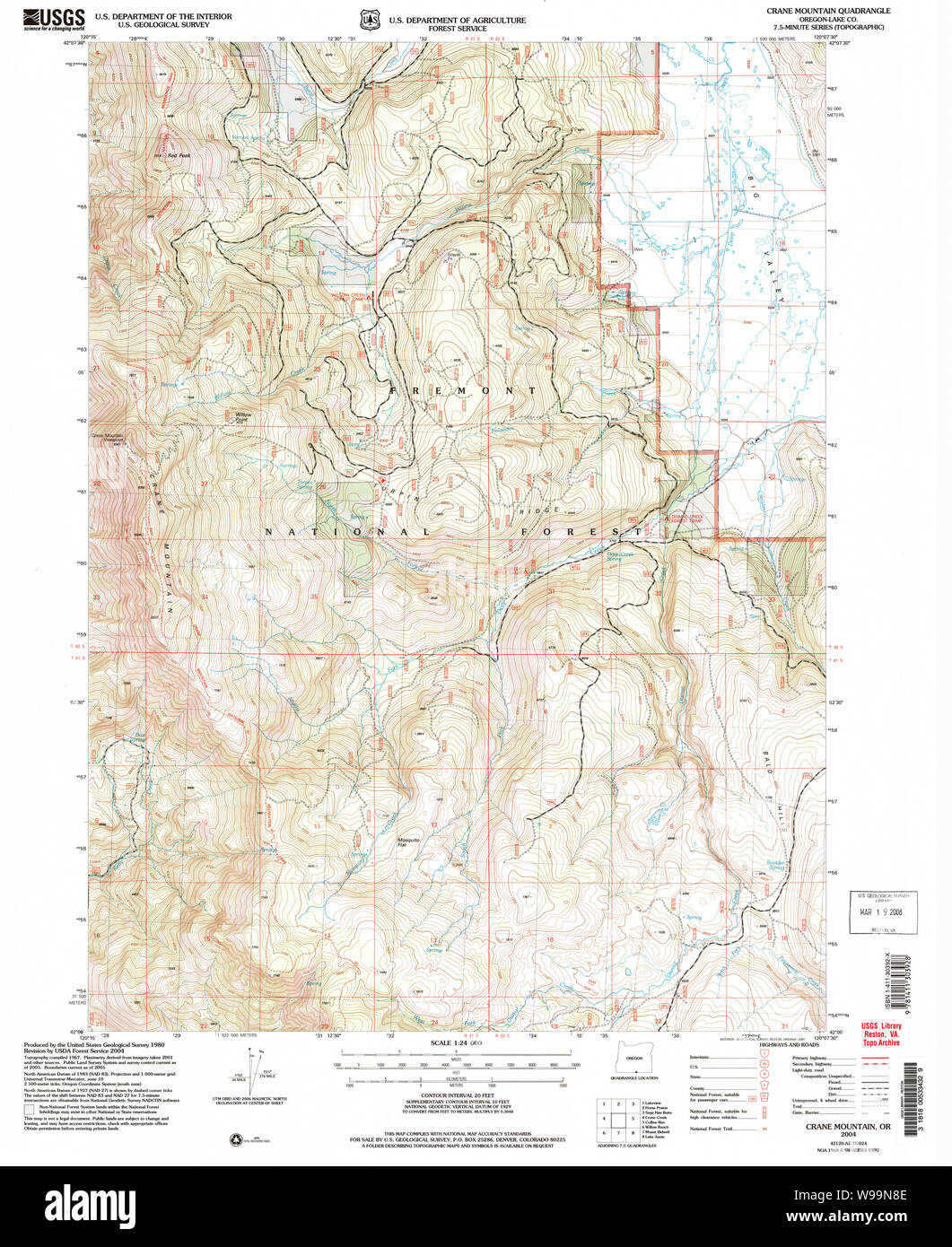 Map of crane oregon hi-res stock photography and images - Alamy