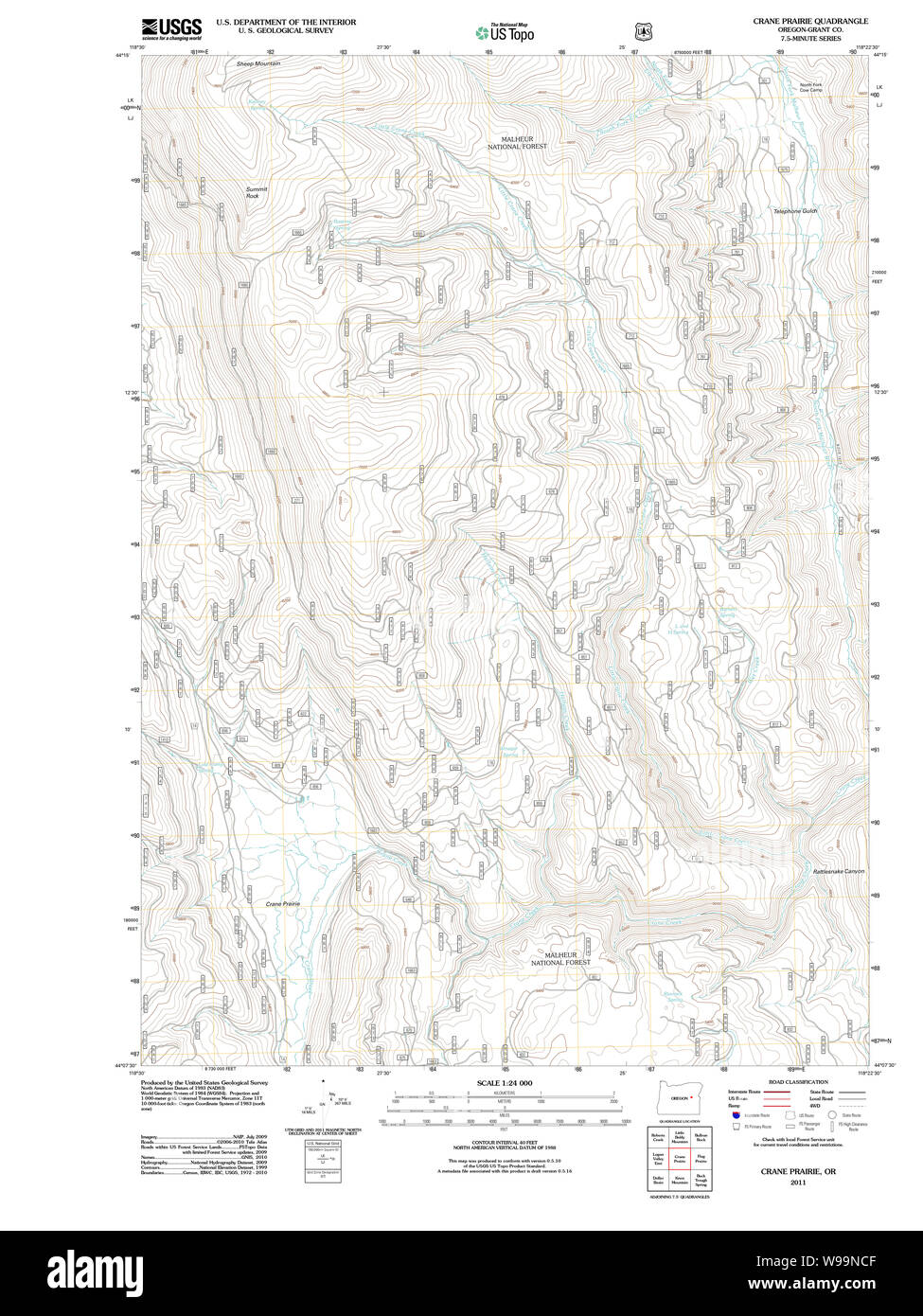 Map of crane oregon hi-res stock photography and images - Alamy