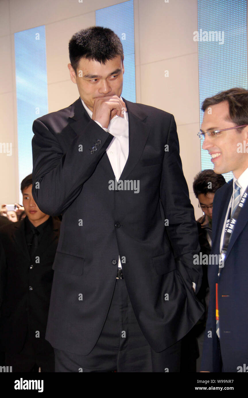 Chinese basketball superstar Yao Ming attends the 14th Shanghai ...