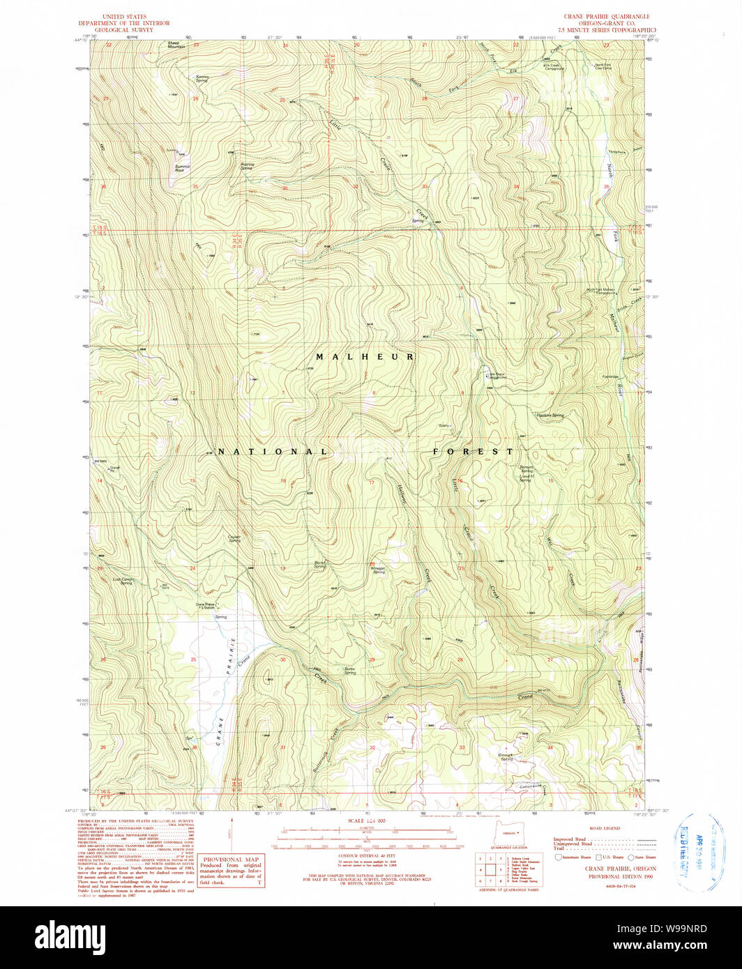 Map of crane oregon hi-res stock photography and images - Alamy