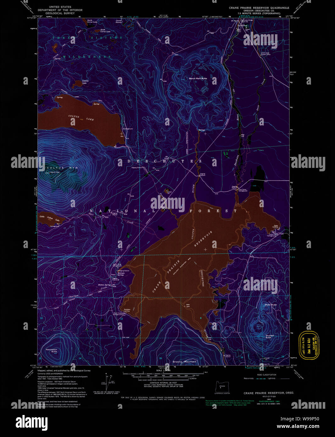 Map of crane oregon hi-res stock photography and images - Alamy