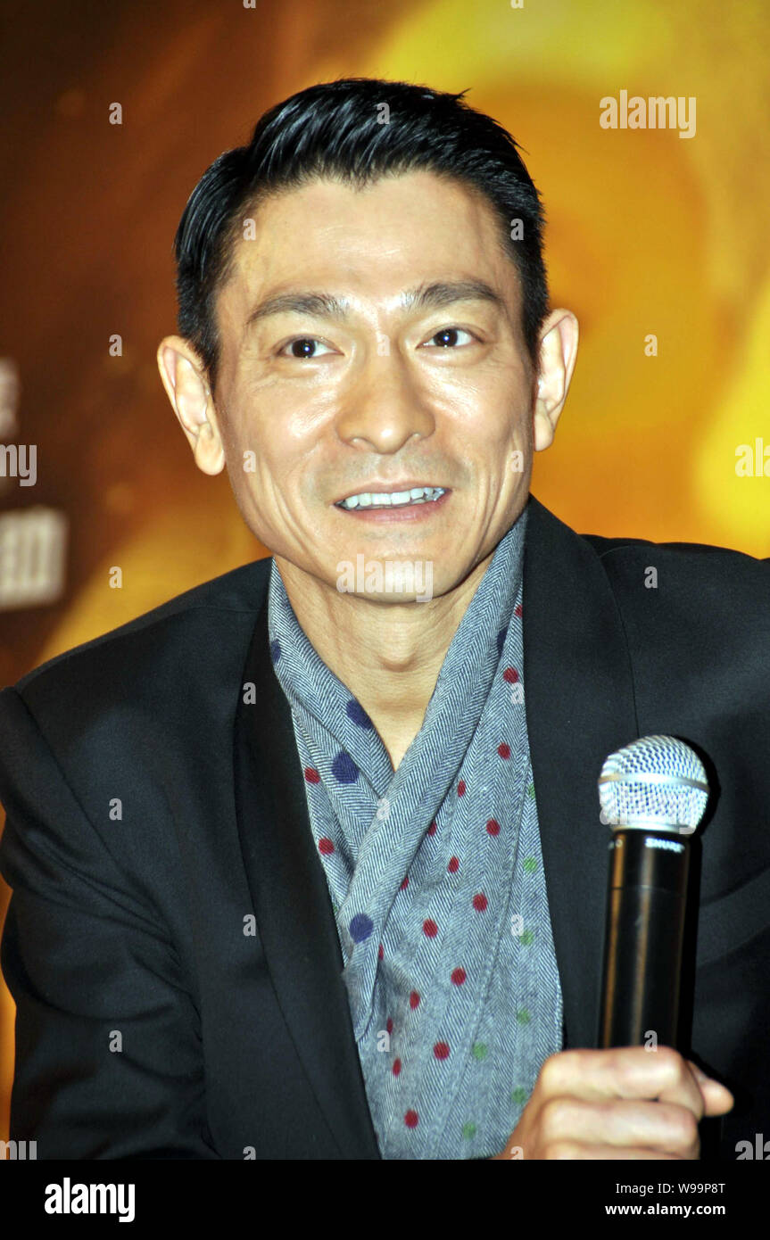 Hong Kong singer and actor Andy Lau attends a press conference for the ...